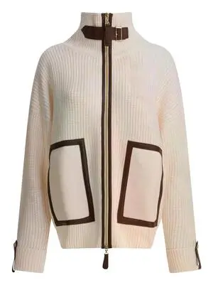 Max & Moi Gelaia Zip Cardigan - Neutrals