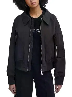 Dkny Collared Zip Jacket - Black