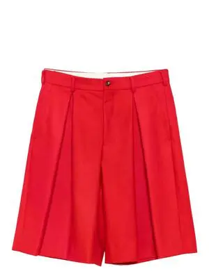 Comme Des Garçons Wool Tailored Shorts - Red