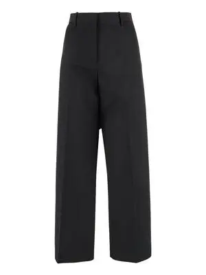 JIL SANDER Tailored Wool Trousers - Black