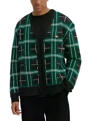 Dickies Plaid Cardigan - Black