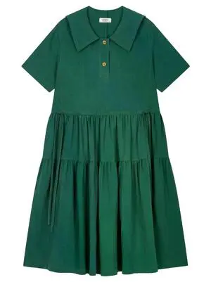 STUDIO TOMBOY Tiered Shirt Dress - Green