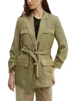 Dkny Belted Jacket - Green