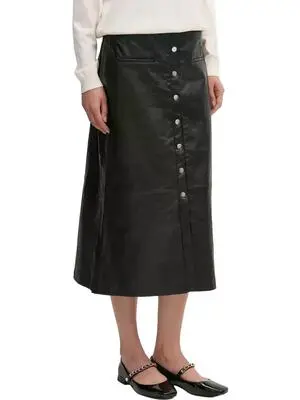 DKNY Button Detailed Midi Skirt