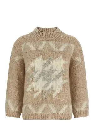 Peserico Punto Luce' Embroidery Sweater - Beige