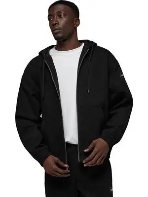 Alo Yoga Cotton Canvas Full-zip Hoodie - Black