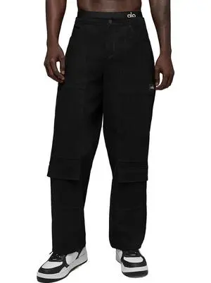 Alo Yoga Cotton Canvas Carpenter Pants Black