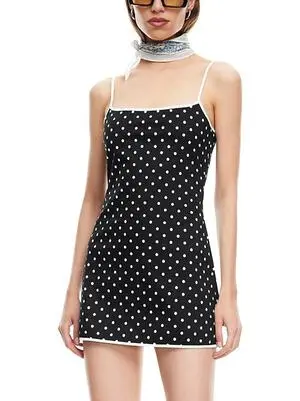 Lioness Voyage Mini Dress - Noir Polka Dots