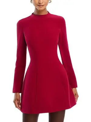 Bardot Delphi Long Sleeve Mini Dress - Burgundy
