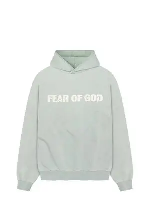 Fear Of God Heaven Printed Hoodie - Grey