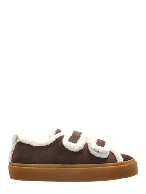 Inuikii Shearling Velcroed Sneakers - Brown