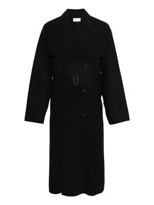 THE ROW Belted Double-breasted Coat - Black
