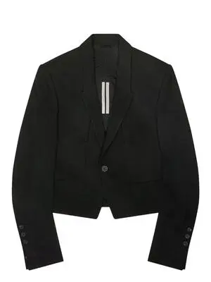 Rick Owens Buttoned Cotton Jacket - Black