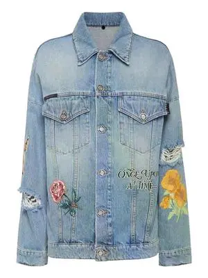 Philipp Plein Fairy Denim Jacket - Blue