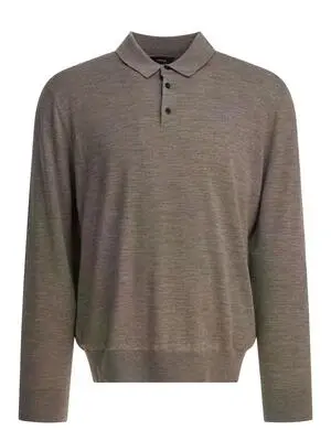 Vince Buttoned Polo Shirt - Grey