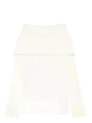 GRAN SASSO Off-shoulder Cashmere Sweater - White
