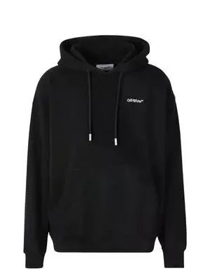 Off-White Graphic Print Hoodie - Black