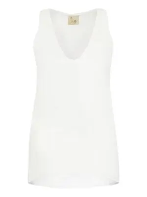 PAULA Silk Tank Top - White