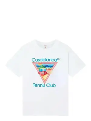 Casablanca Graphic Print Round Neck T-shirt - White