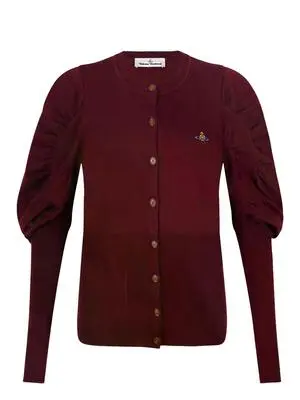 VIVIENNE WESTWOOD Ruched Buttoned Cardigan - Red