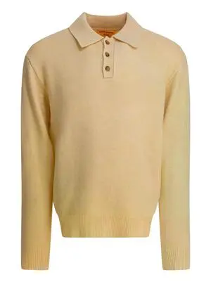 Guest In Residence Elbow-detailed Polo Shirt - Yellow