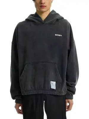 Satisfy Logo-detail Hooded Sweatshirt - Grey