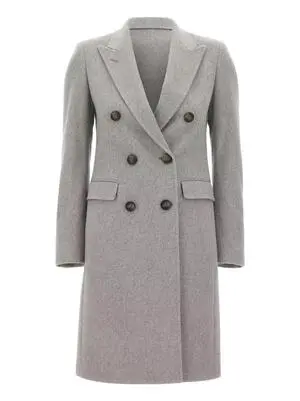 Tagliatore Peak-lapel Double-breasted Coat - Grey