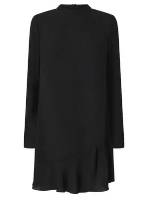 Pinko Arancino Ruffled Mini Dress - Black