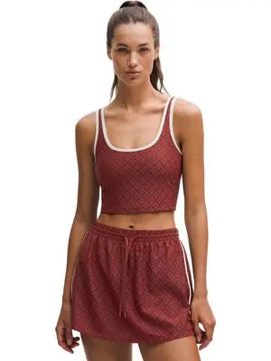 Lululemon Textured Mesh Tennis Tank Top - Rockwood/light Ivory
