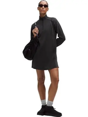Lululemon Softstreme Half-zip Mini Dress - Black