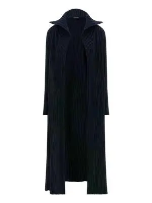 Balenciaga Ribbed Shawl-collar Cardigan - Blue