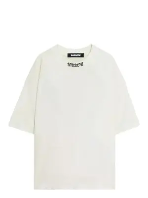 BARROW Graphic-embroidered T-shirt - White