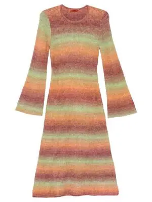 SIMONMILLER Axon Striped Midi Dress - Orange