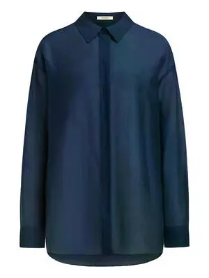12 STOREEZ Long Sleeve Button-down Shirt - Blue
