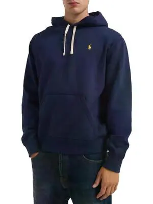 Ralph Lauren Logo-embroidered Long-sleeve Hoodie - Blue