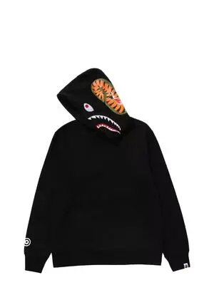 A BATHING APE Printed Shark Hoodie - Black