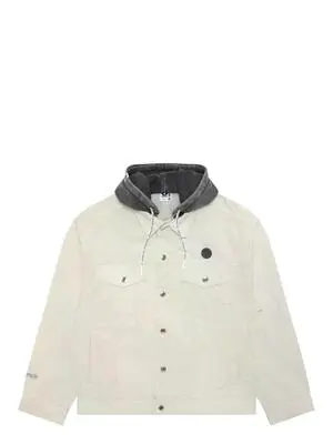 AAPE BY *A BATHING APE® Buttoned-front Hooded Jacket - Neutrals