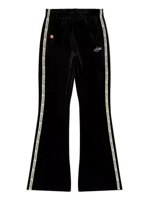 A BATHING APE Logo-embroidered Tape-detail Trousers - Black