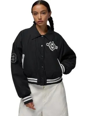 JORDAN Therma-fit Varsity Jacket - Black