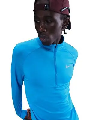 Nike Stride Dri-fit 1/4-zip Running Top - Blue
