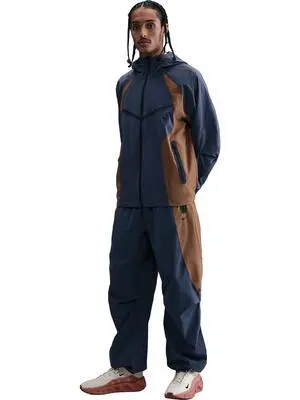 Nike Tech Dri-fit Woven Color-block Oversized Pants - Blue