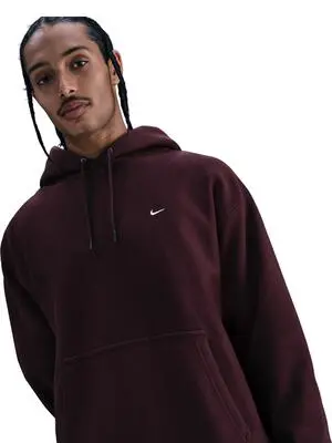 Nike Solo Swoosh Pullover Hoodie - Red