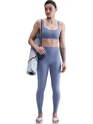 Nike One Seamless Front High-waisted Full-length Leggings - Blue