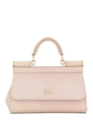 Dolce & Gabbana Small Sicily Leather Tote Bag - Pink