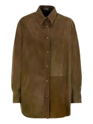 Brunello Cucinelli Buttoned Suede Jacket - Brown