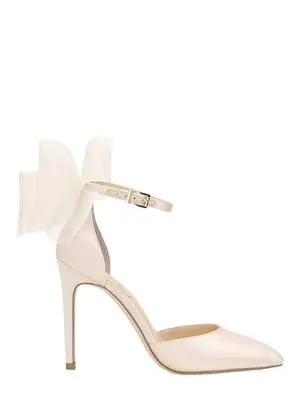 Vince Camuto Phindies Stiletto Pump With Mesh Bow - Off White