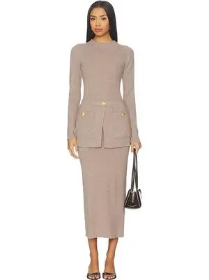 MAUDE CLUB Pearson Knit Dress - Camel