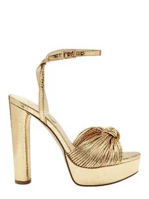 Vince Camuto Immie Platform Sandal In Gold Snakeskin - Gold Metallic Snake