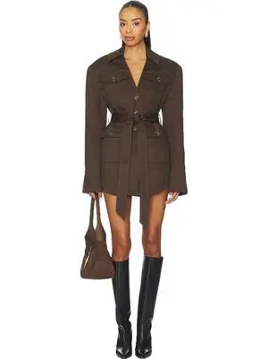 EAVES Lumi Mini Dress - Brown