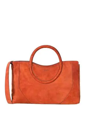 Staud Maude Suede Tote Bag Orange